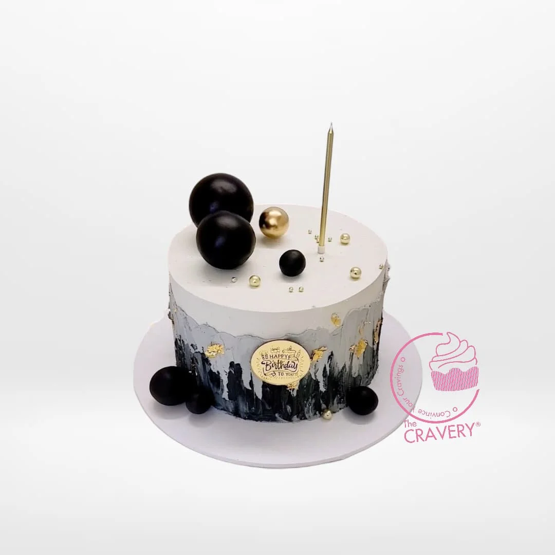 Grey Birthday Cake | Custom Birthday Cake In Birmingham
